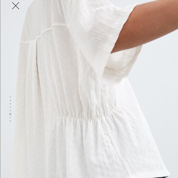Zara | Tops | Zara Textures White Top | Poshmark
